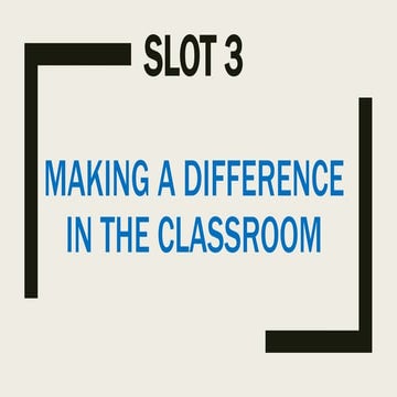 Differentiation: Making a difference in classroom | PPTX