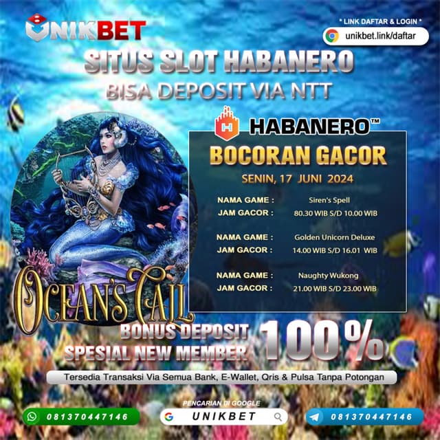 UNIKBET Slot Online Habanero Terpercaya Depo Pakai Bank NTT | PDF