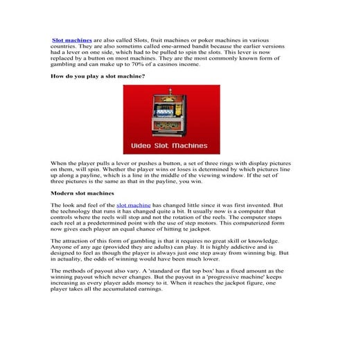 Pokies terms explained | PDF