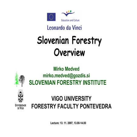 Slovenian Forestry M.Medved Spain 13 11 07 | PDF
