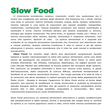 Slow food | PDF