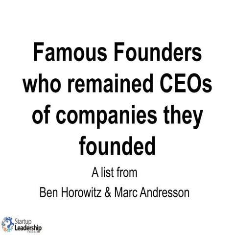 Famous Founder CEOs | PPT