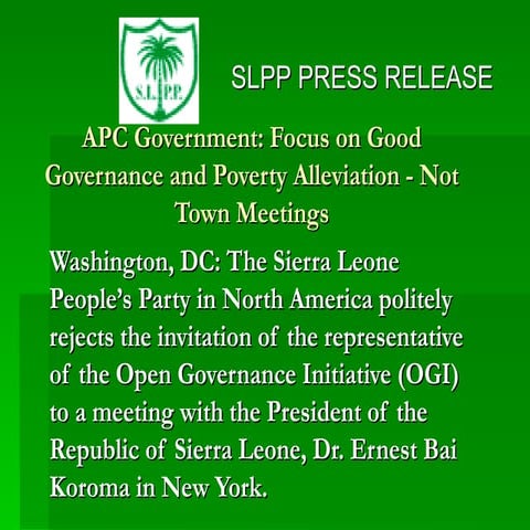 Slpp press release | PPT