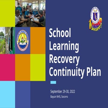 LEARNING CONTINUITY PROGRAM AND PLAN FOR EDUCATION | PPTX