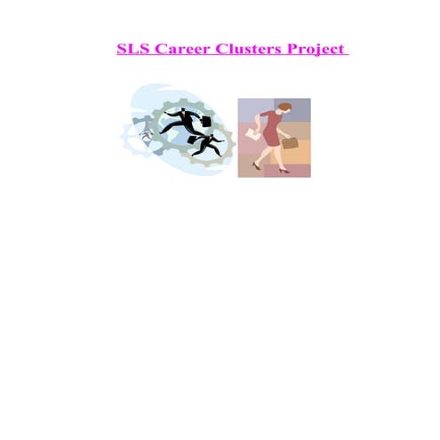 Sls career clusters project cover page | PDF