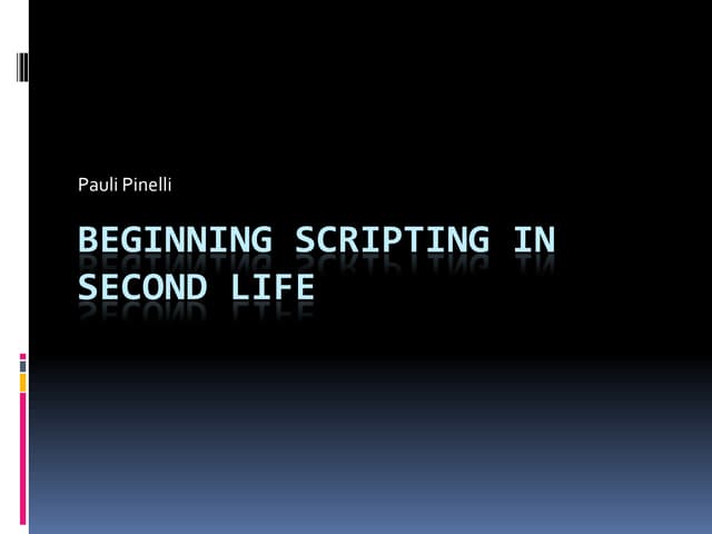 Sl Scripting In English Ppt