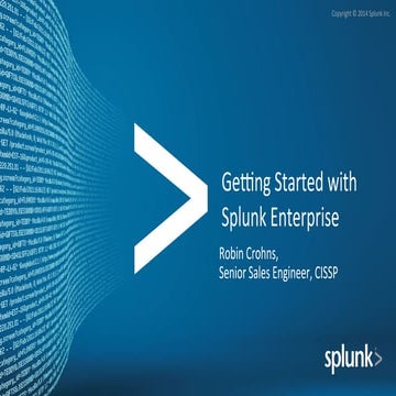 Getting Started with Splunk Enterprise Hands-On | PDF
