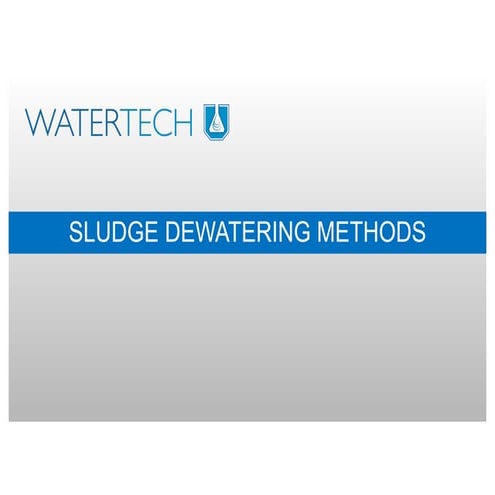 SLUDGE DEWATERING TECHNOLOGY AVAILABLE IN MARKET | PDF