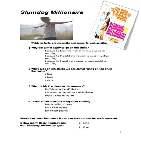 Slumdog Millionaire Listening | DOC