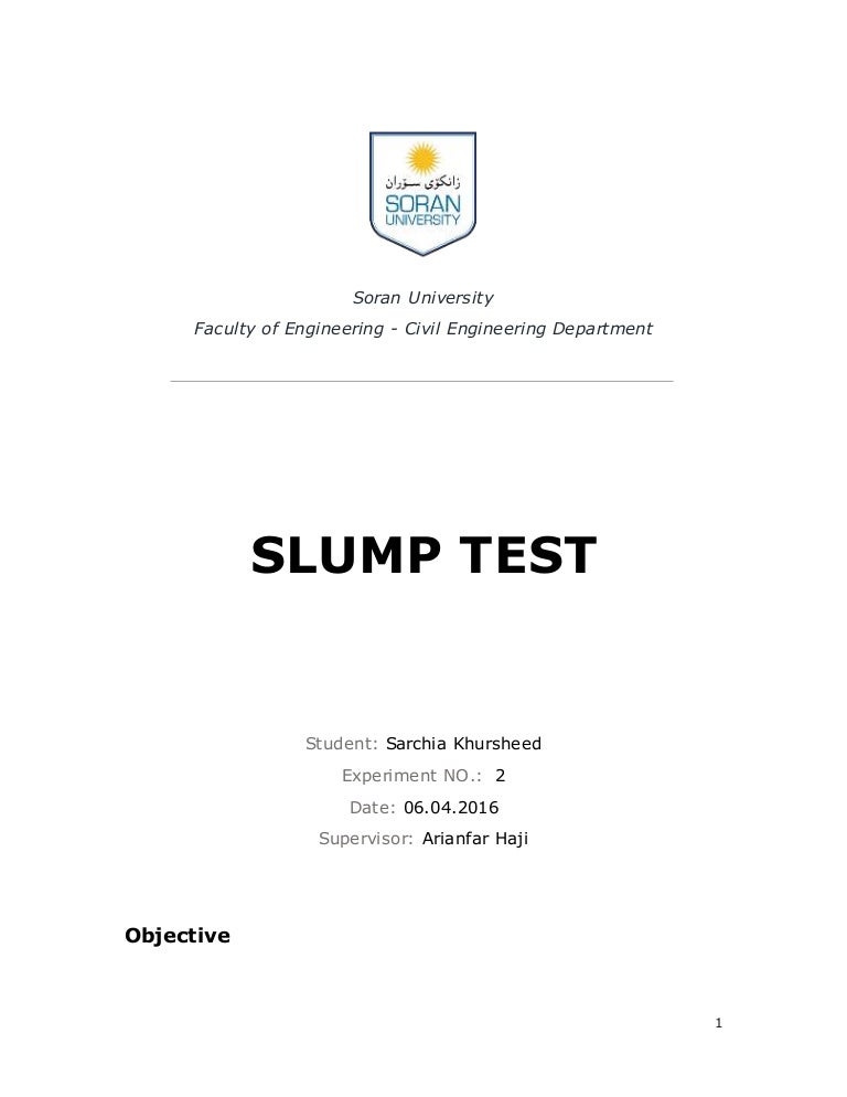 Slump Test - Report