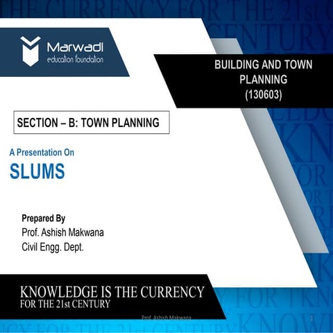 Slums_Building and Town Planning | PDF