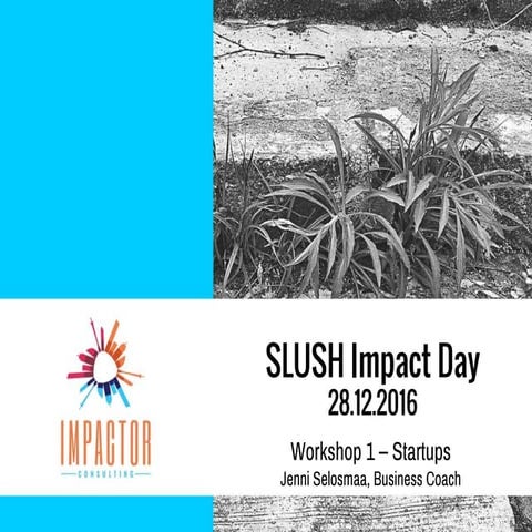Slush Impact Day 20161128 workshop for startups | PDF