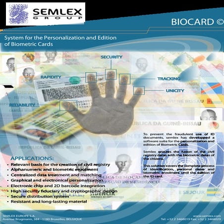 Biocard: System for the Personalization and Edition of the Biometric ...