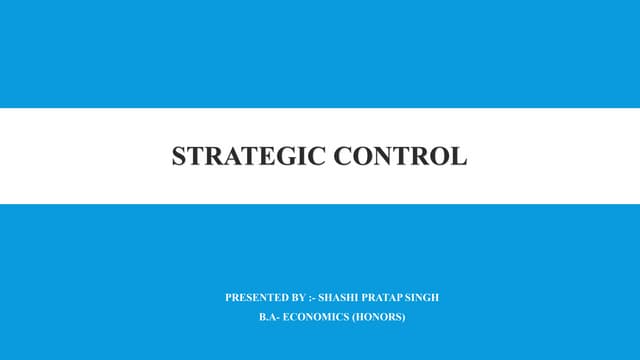 Chapter 8 strategic evaluation and control | PPTX