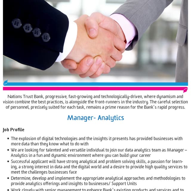 Manager - Analytics | PDF
