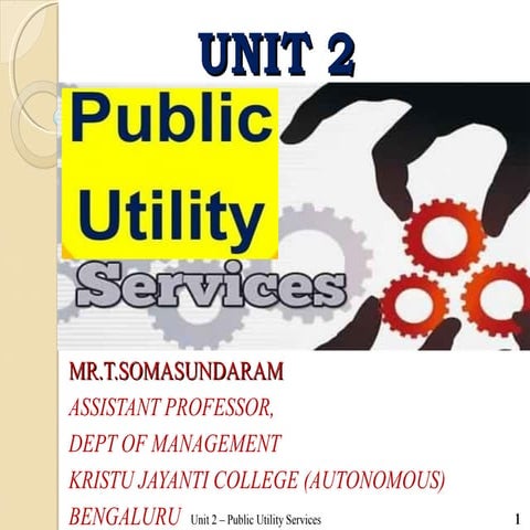 Service Management Public Utility Services | PPT