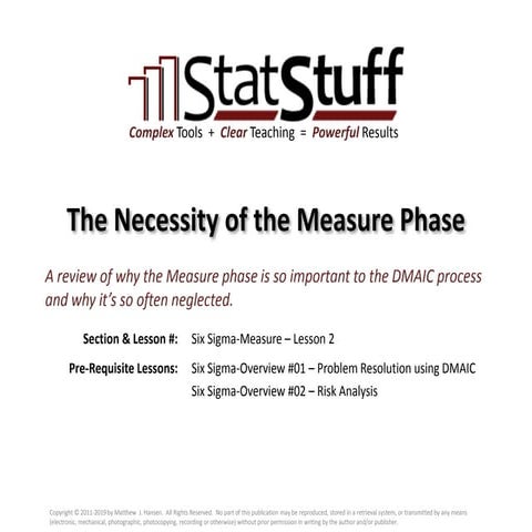 The Necessity of the Measure Phase with Matt Hansen at StatStuff | PPT