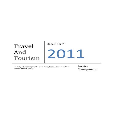 Travel And Tourism Research Report | DOCX