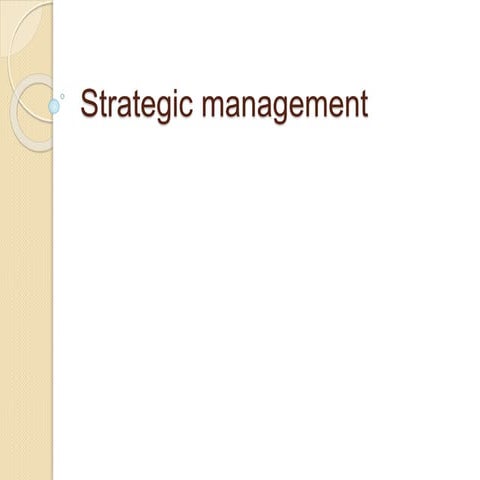 strategic management | PPTX