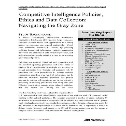 CI Guidelines Summary | PDF