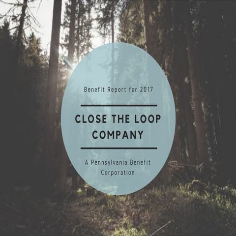 2017 Annual Benefit Report for Close the Loop Company | PDF