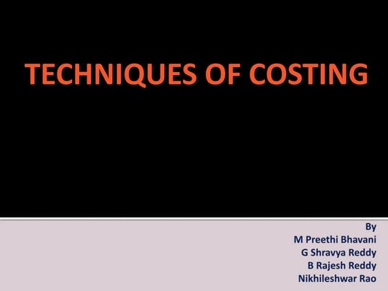 Cost control and reduction | PPT