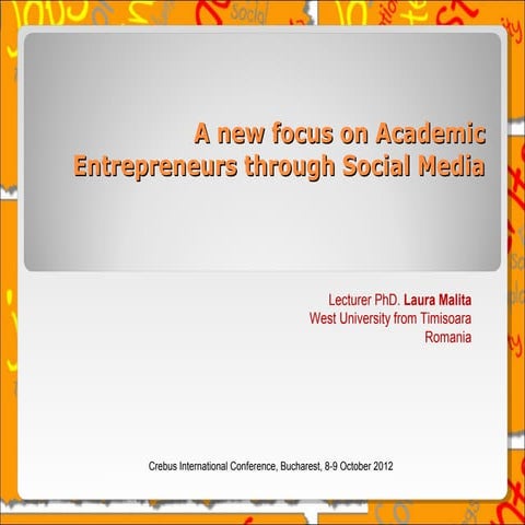 Sm academic entrepreneurs | PPT