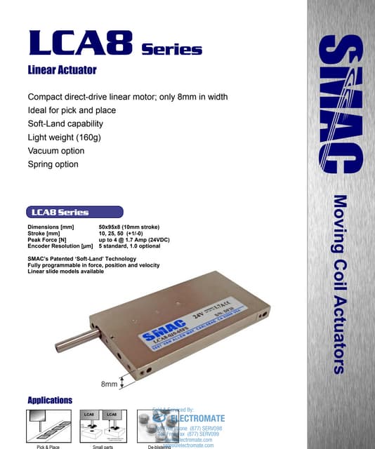 SMAC LCR16 Series Linear Rotary Actuator | PDF