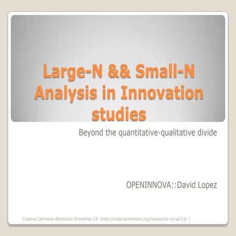 Small N Analysis In Policy Research && Innovation | PPT