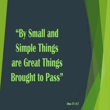 Small and simple things | PDF