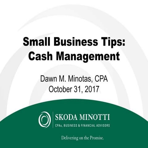 Cash Management Tips and Techniques for Small Businesses | PPTX ...
