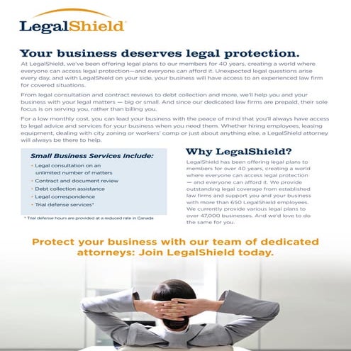 v LegalShield At A Glance - PortfolioOfServices | PDF