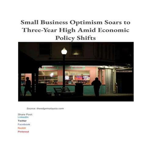 Small Business Optimism Soars to Three-Year High Amid Economic Policy ...