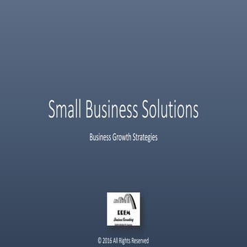 Small business solutions | PPTX | Marketing and Advertising | Business