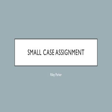 Small case assignment for Public Relations | PPT