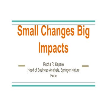 Small changes big impacts | PPTX