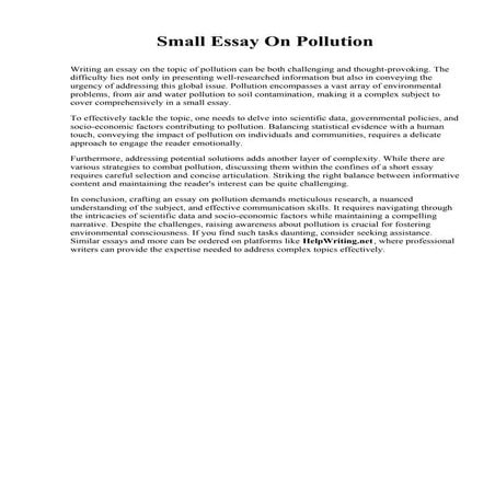 Short Essay On Environment Pollution.pdf