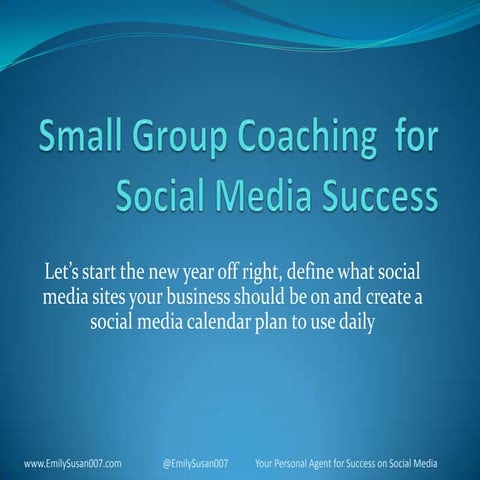 Small group coaching for social media success | PDF