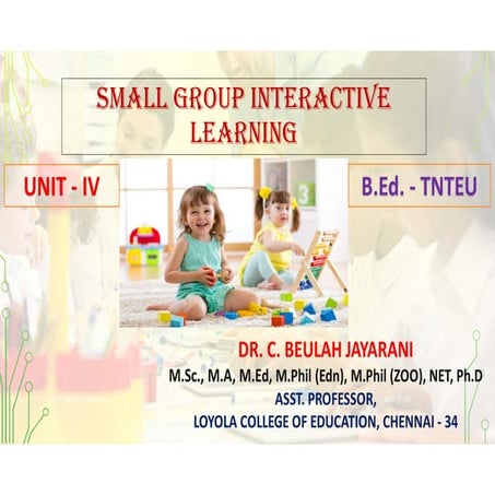 Small group interactive learning | PDF
