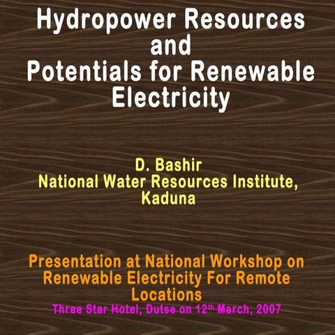 Small hydropower potentials | PPT
