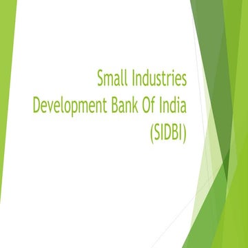 Small industries devlopment bank of india (sidbi)1234 | PPT