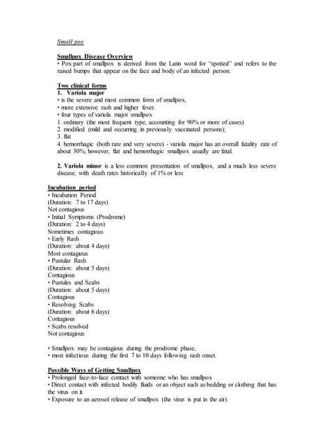 Smallpox | PDF