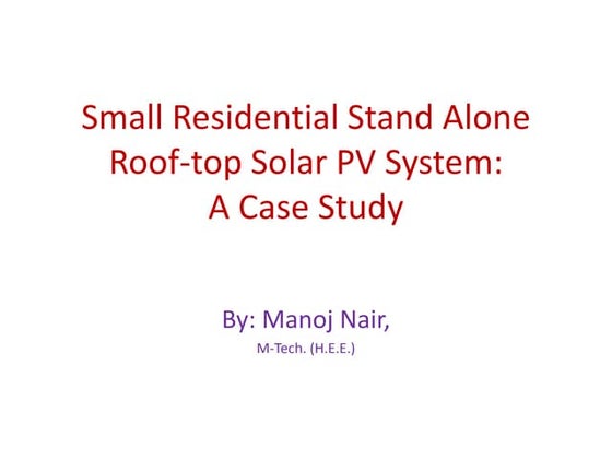 Design of solar pv system | PPT