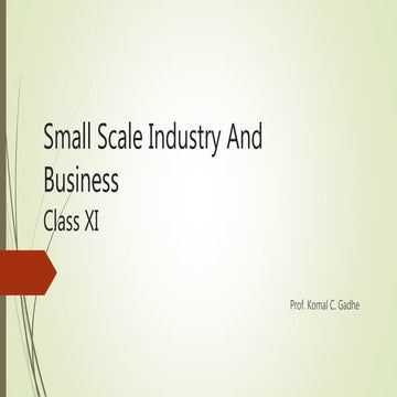 Small scale business | PPT