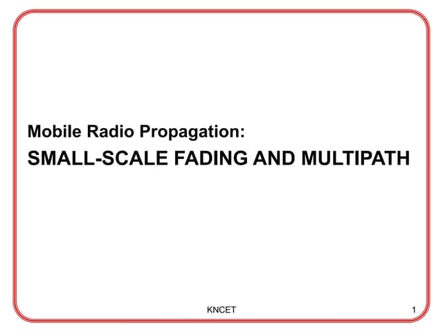 9. parameters of mobile multipath channels | PDF