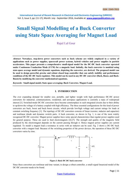 State-space averaged modeling and transfer function derivation of DC-DC ...