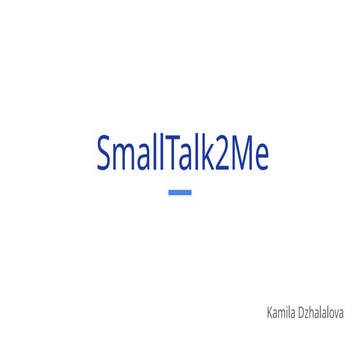 SmallTalk2Me - speaking app for english learning | PPT
