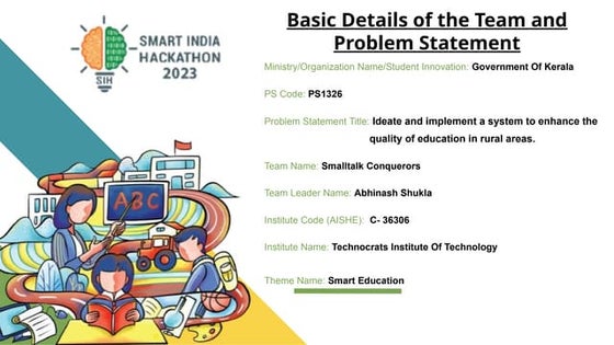 SIH_FINAL.PPT. for idea presentation at college levelpptx | PPTX | Computer Software and ...