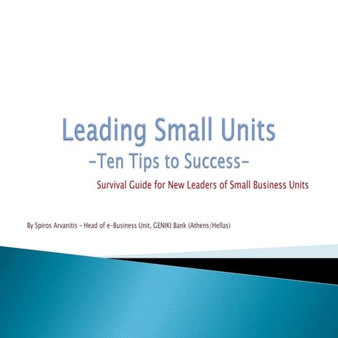 Small Business Units - Ten Tips to Success - | PDF | Business ...