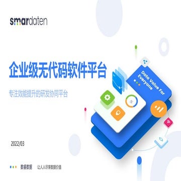 Smardaten 企业级无代码平台 Pdf